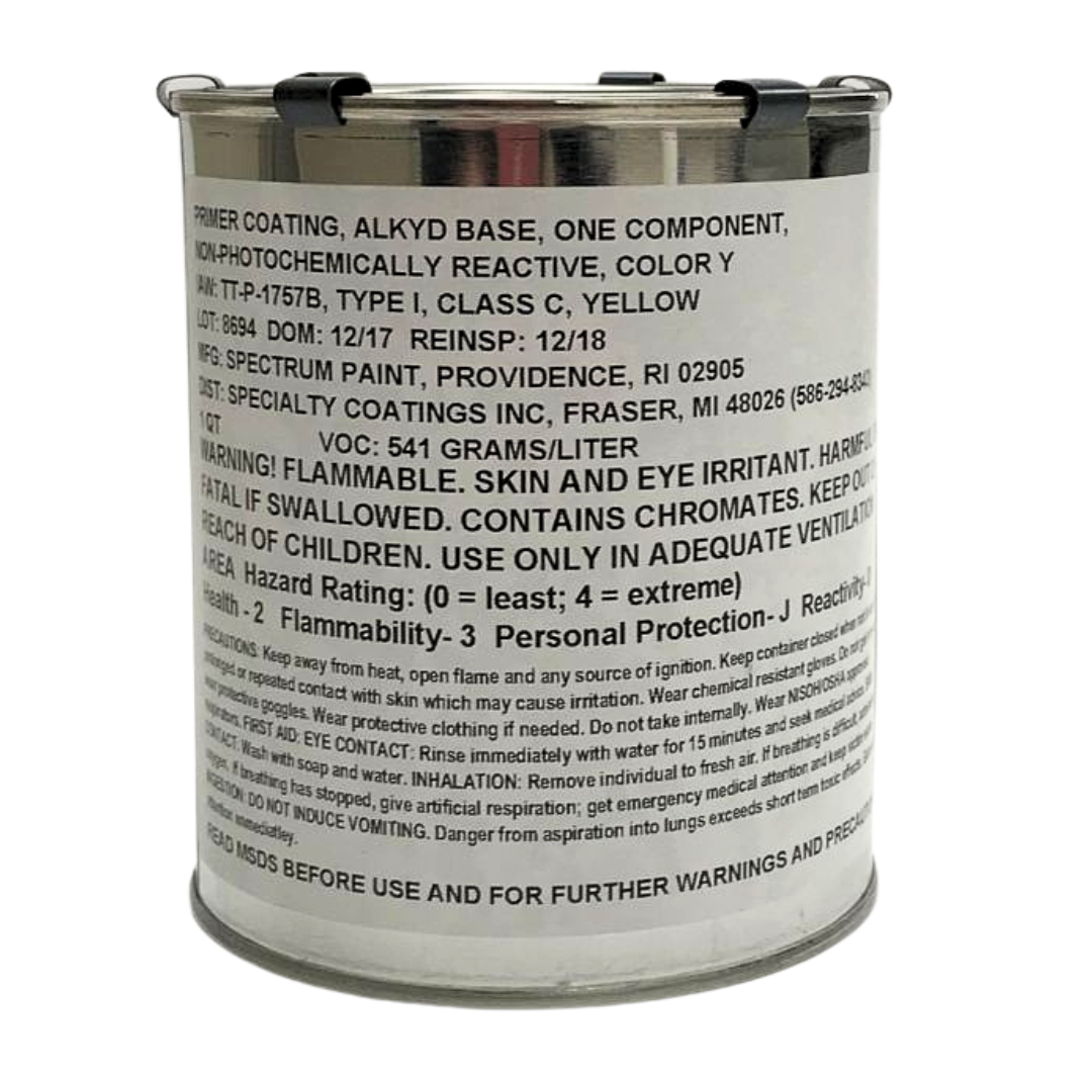 Spectrum TT-P-1757 Zinc Non-Chromate Primer, MIL-1757T1N, TYPE I, CLAS ...